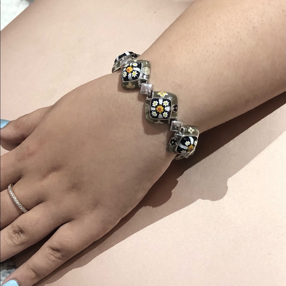 Alank Murano Millefiori Italian Glass Bracelet - Gem